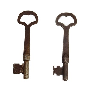 2 Vintage Lockwood MFG Skeleton Keys, Rusty Authentic Old Keys ...