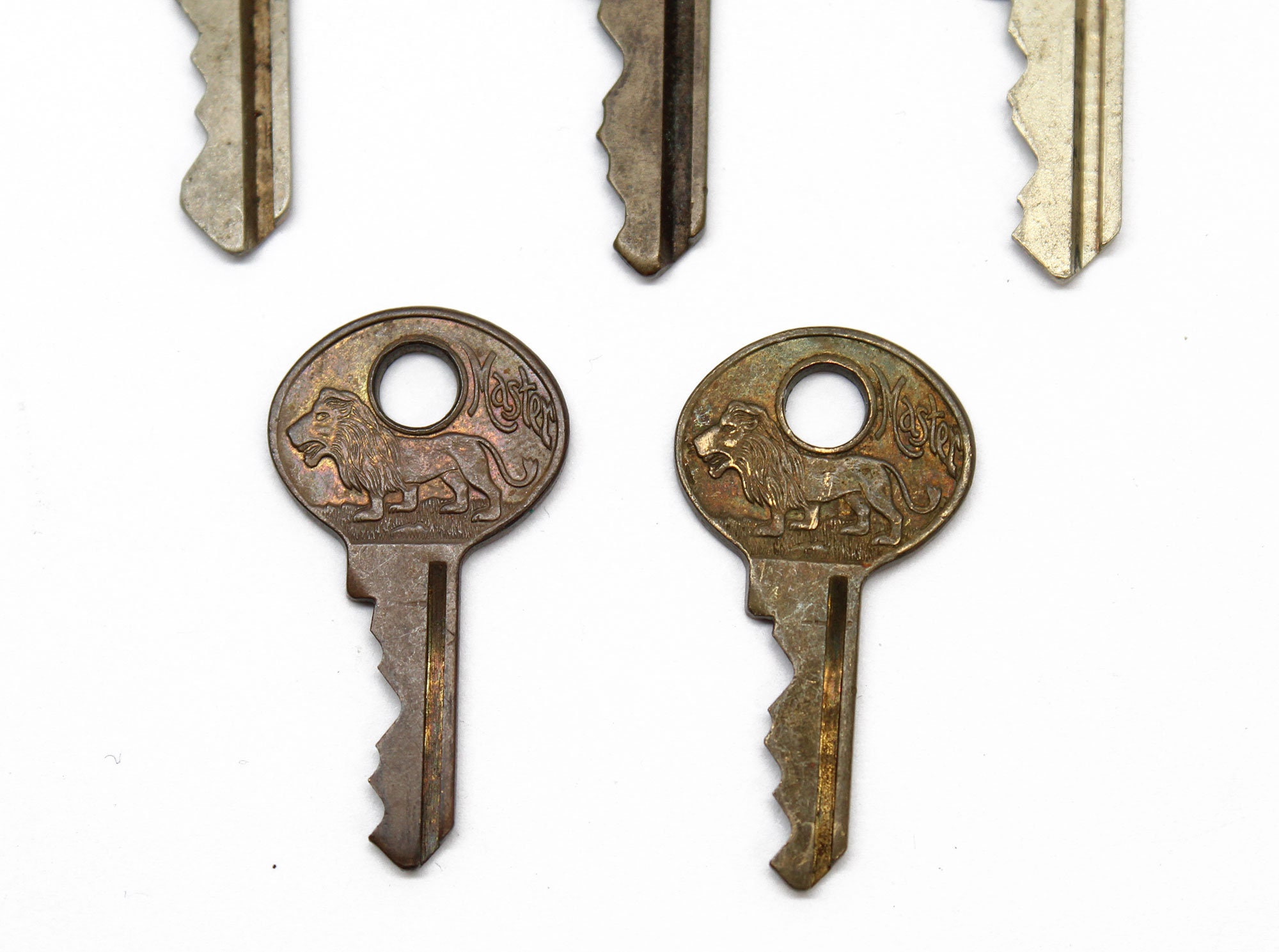 Master Lock Co Keys with Lion Lot of 5 Antique Keys Made in | Etsy