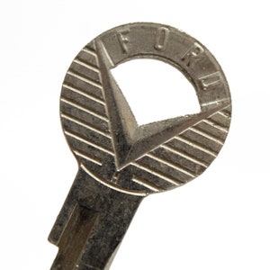 Vintage Ford Key, Antique Automotive Key, Round Top Ford Car Key, Key ...