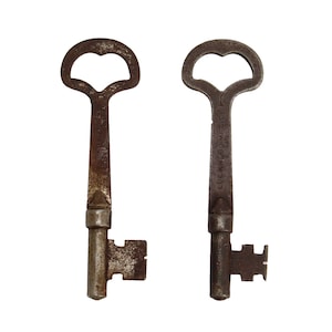 2 Vintage Lockwood MFG Skeleton Keys, Rusty Authentic Old Keys ...
