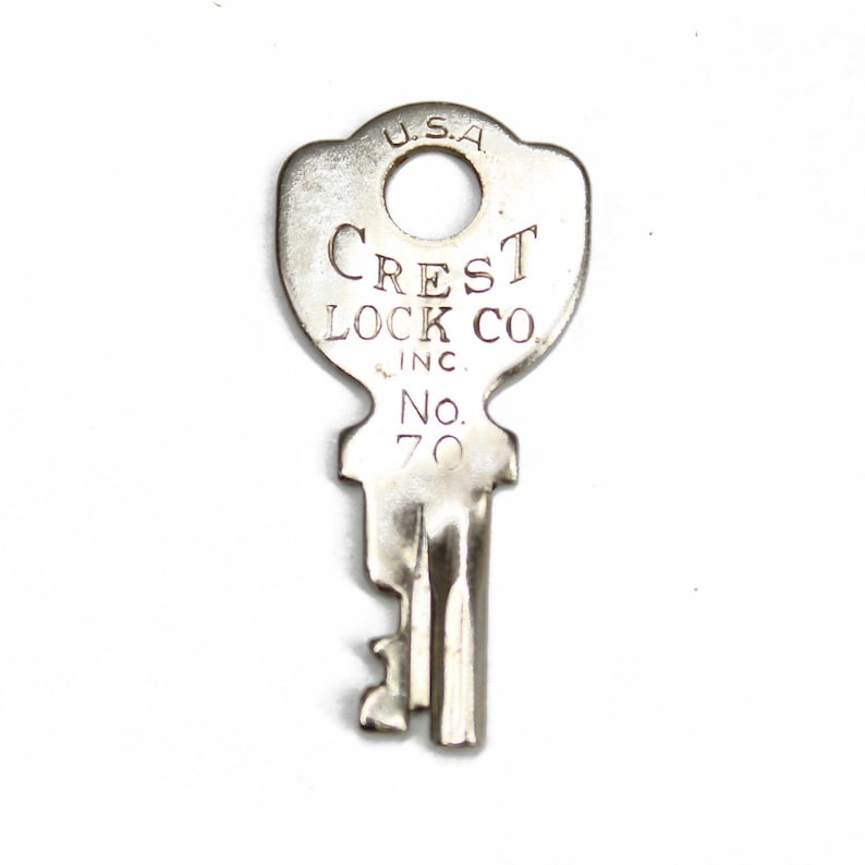 Crest Lock Co Key No 70, Antique Luggage Trunk Steamer Key - Etsy