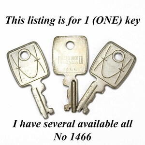 Presto Lock Key 1466, One Small Vintage Luggage Key, 1950's Keys ...