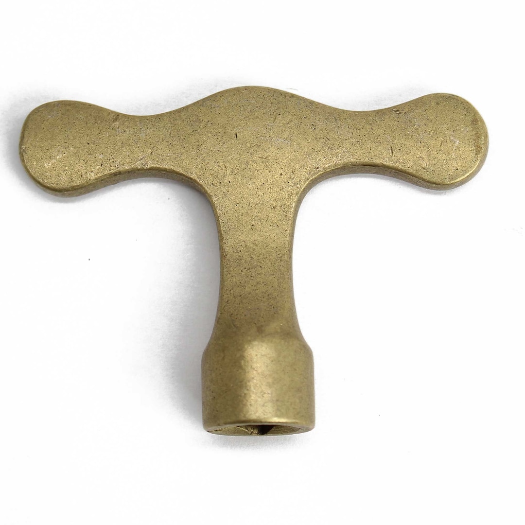 Brass Key With Square Shaft, Radiator Key , Clock Winder, Winding Key ...