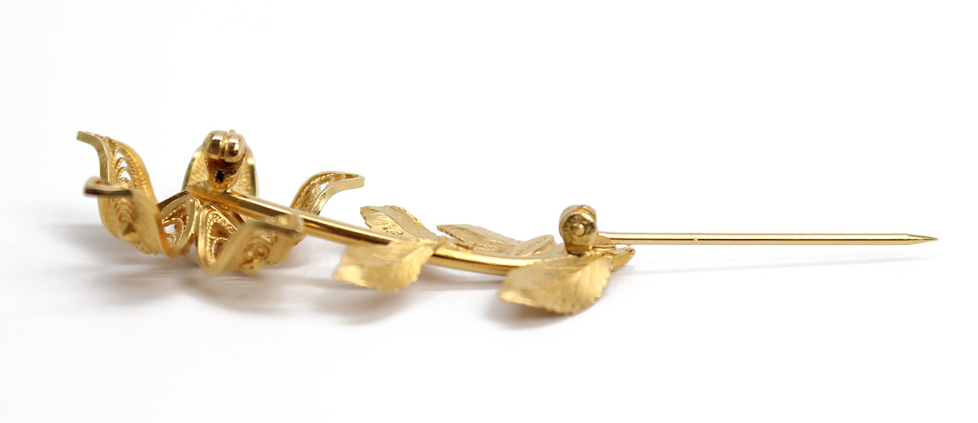 Winard 12K Gold Filled Flower Brooch With Pearl - Etsy