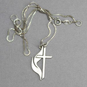Retired James Avery Sterling Silver Methodist Cross Pendant With 20 ...
