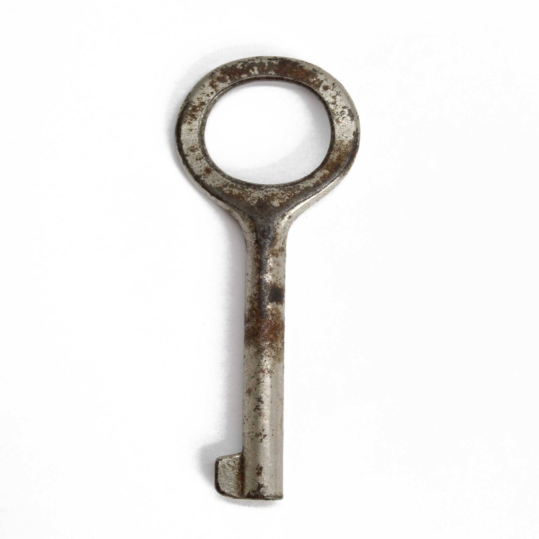 Round Top Steel Skeleton Key Hollow Barrel Trunk Key Iron - Etsy