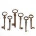 Vintage Skeleton Keys Set of 6 - Antique Metal Charms for Jewelry ...