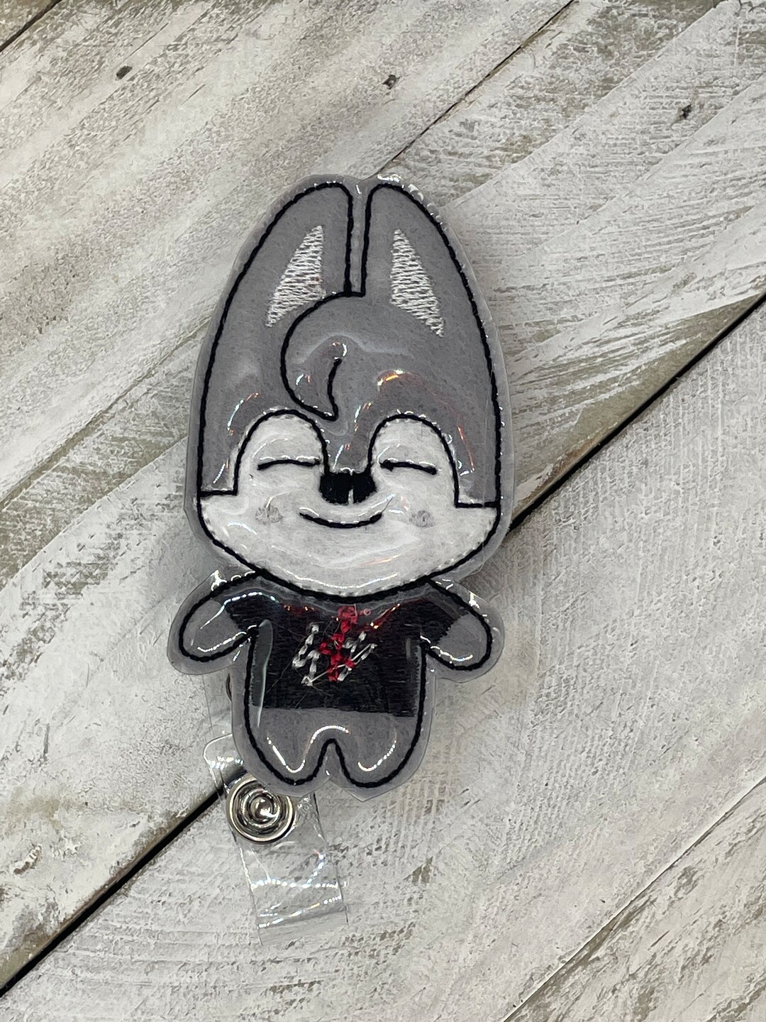 SKZOO Inspired Wolf Chan Full Body Retractable Badge Holder - Etsy