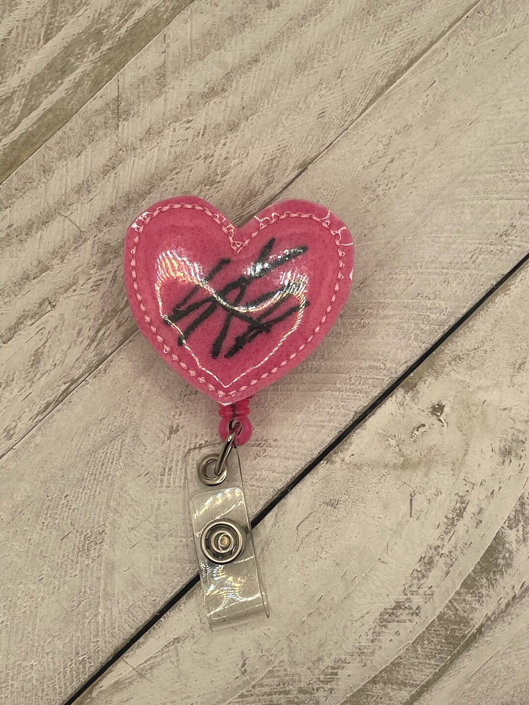 SKZ Inspired Heart Badge Holder - Etsy