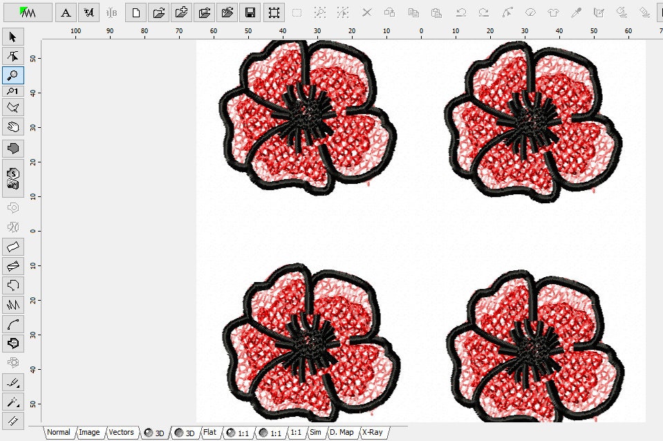 Poppy Flower FSL Embroidery Design File - Etsy UK