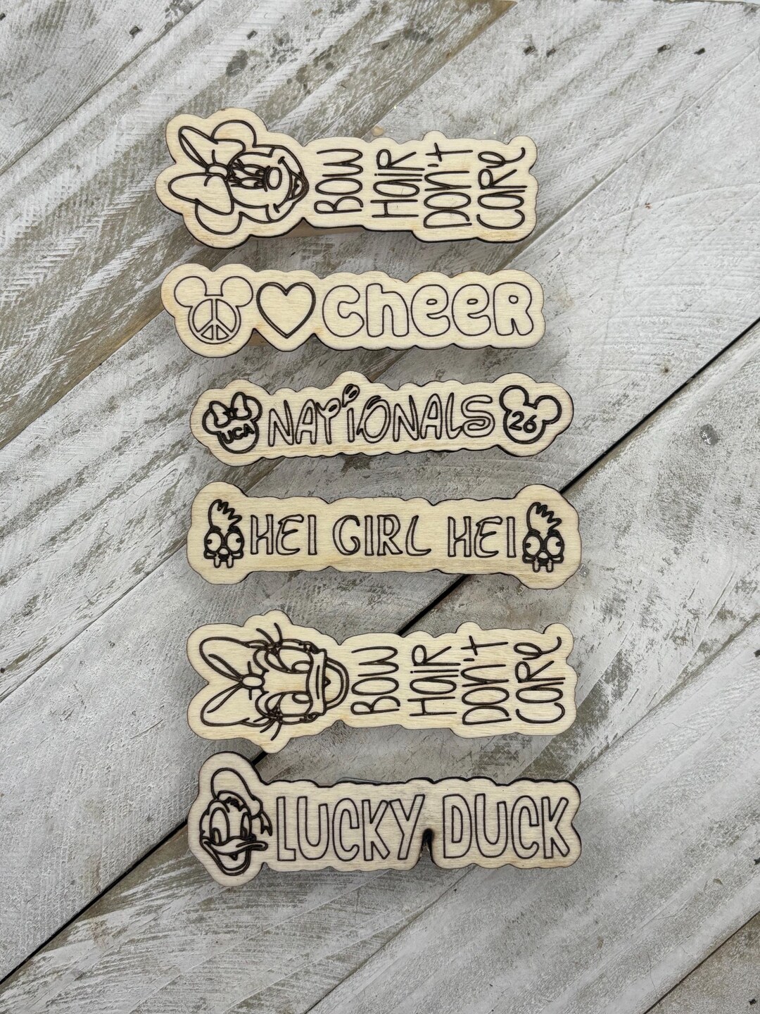 Set of 6 Disney Cheer Nationals Spirit Clips/pins - Etsy