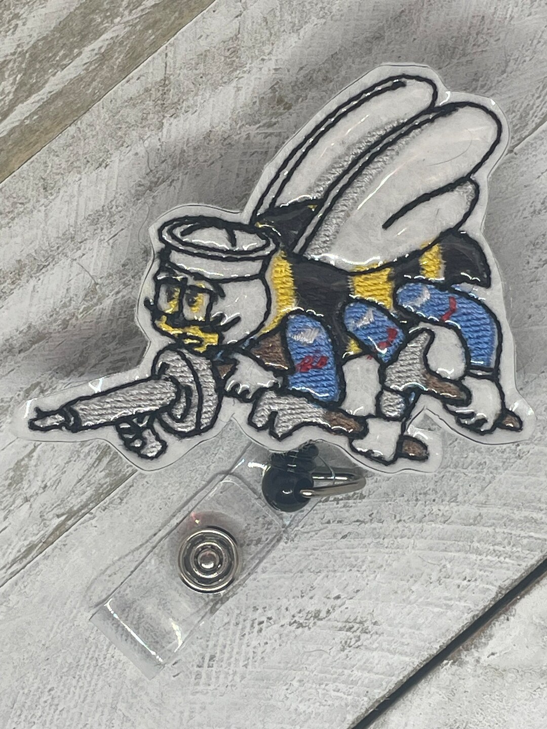 Navy Seabee Inspired Retractable Badge Reel - Etsy