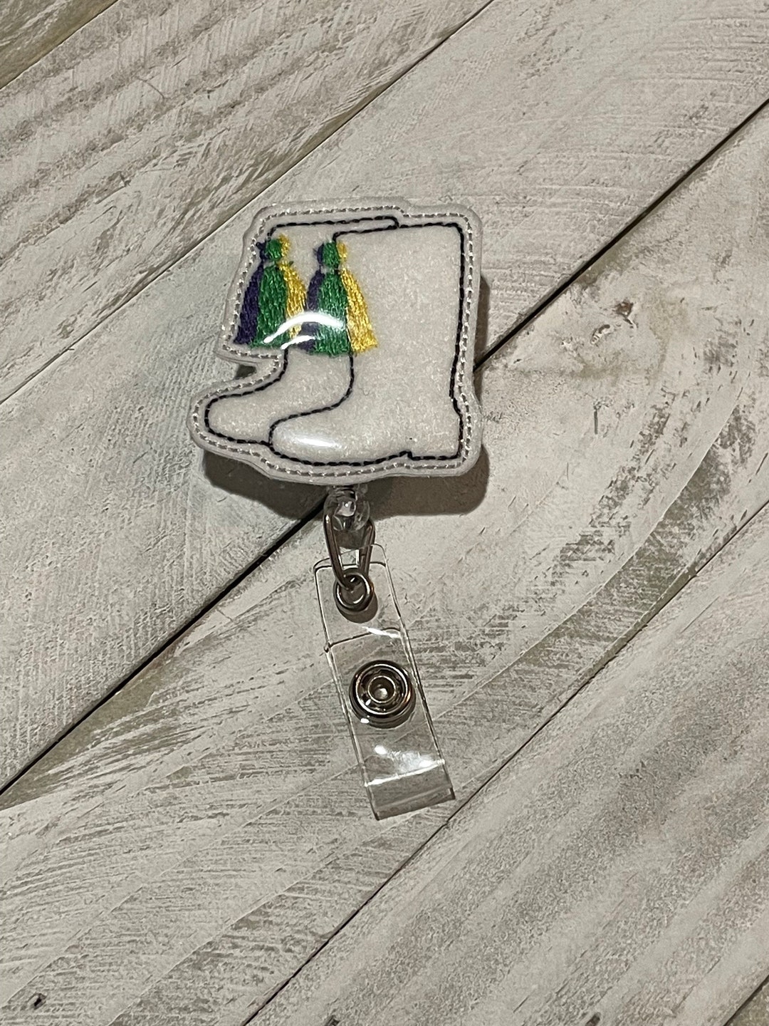 Mardi Gras Marching Boots Retractable Badge Reel - Etsy