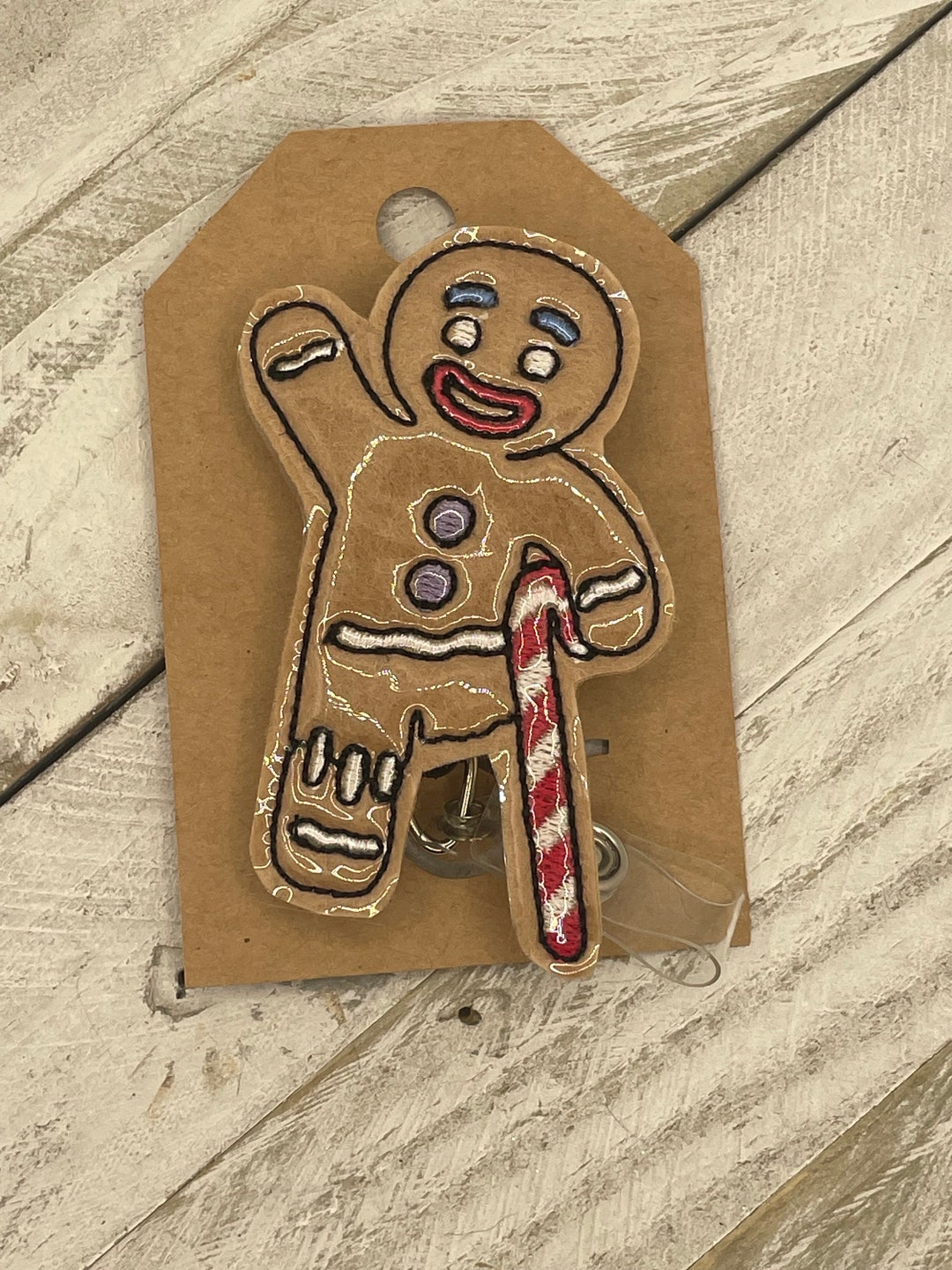 Christmas Gingerbread Man Gingy Inspired Retractable Badge Reel - Etsy