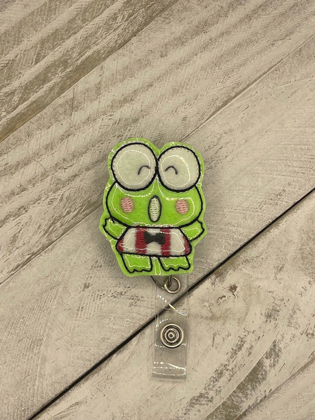 Sanrio Inspired Frog Retractable Badge Reel - Etsy