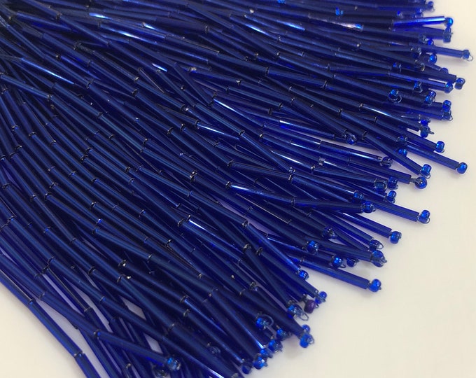 Bugle Bead Droppers Blue Color, Bugle Bead Droppers for Ballroom Dress ...