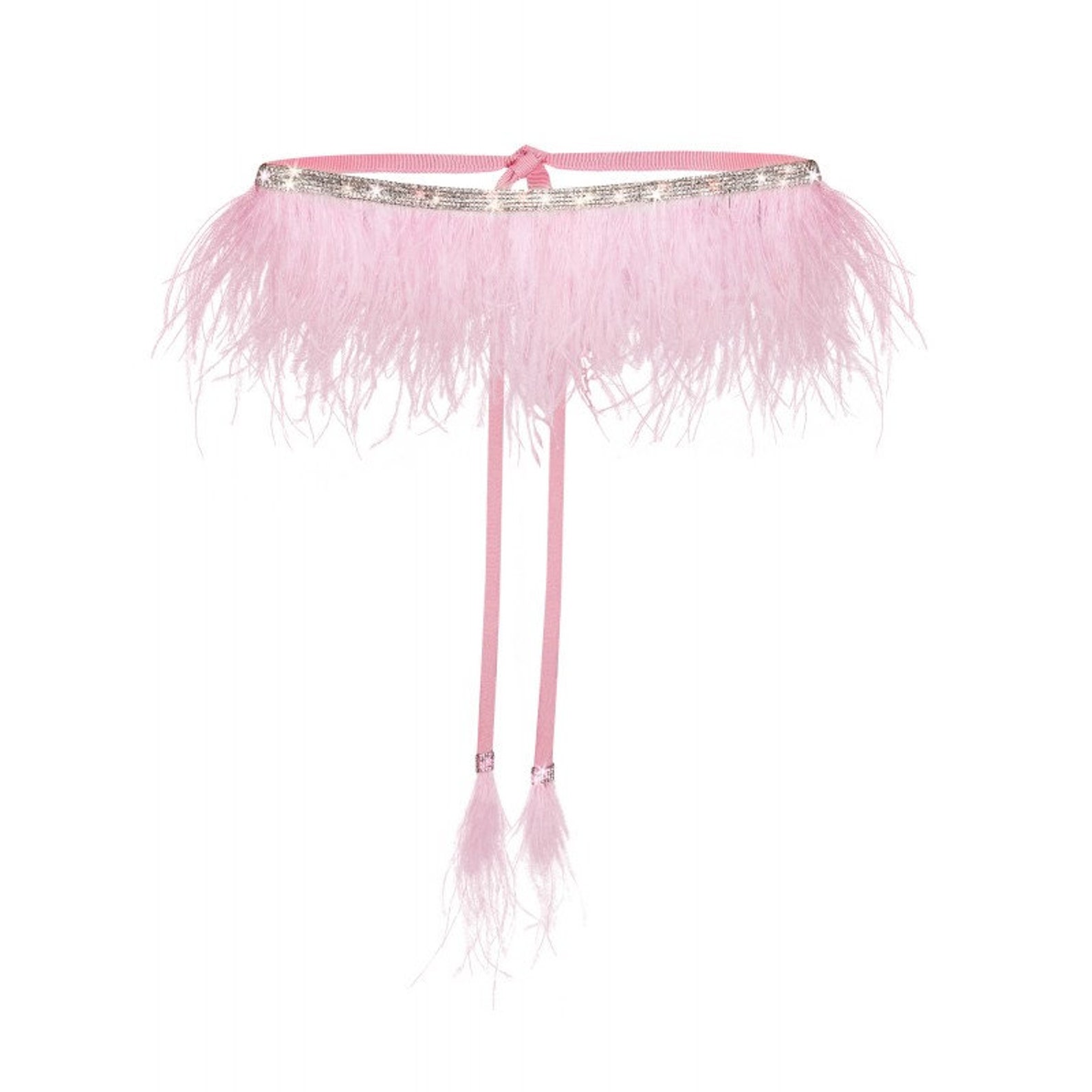 Belt With Ostrich Feathers, Belt With Rhinstone, Ostrich Belt, Belt ...