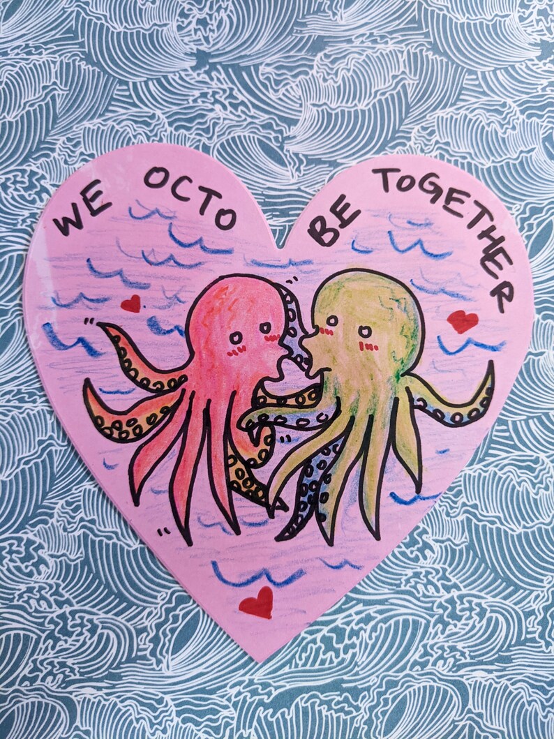 Octopus Valentine - Etsy