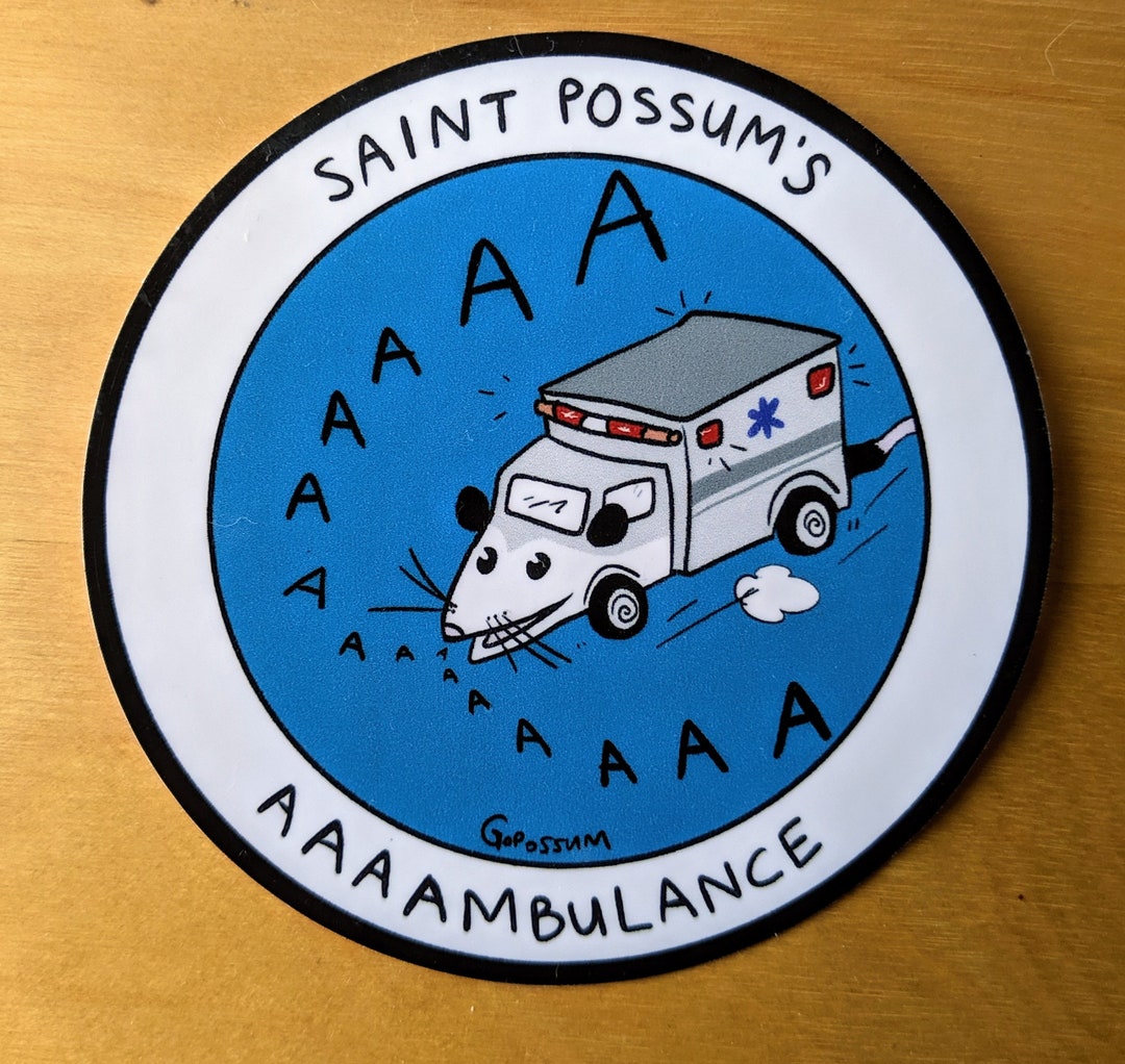 St. Possum's Ambulance Service Sticker - Etsy