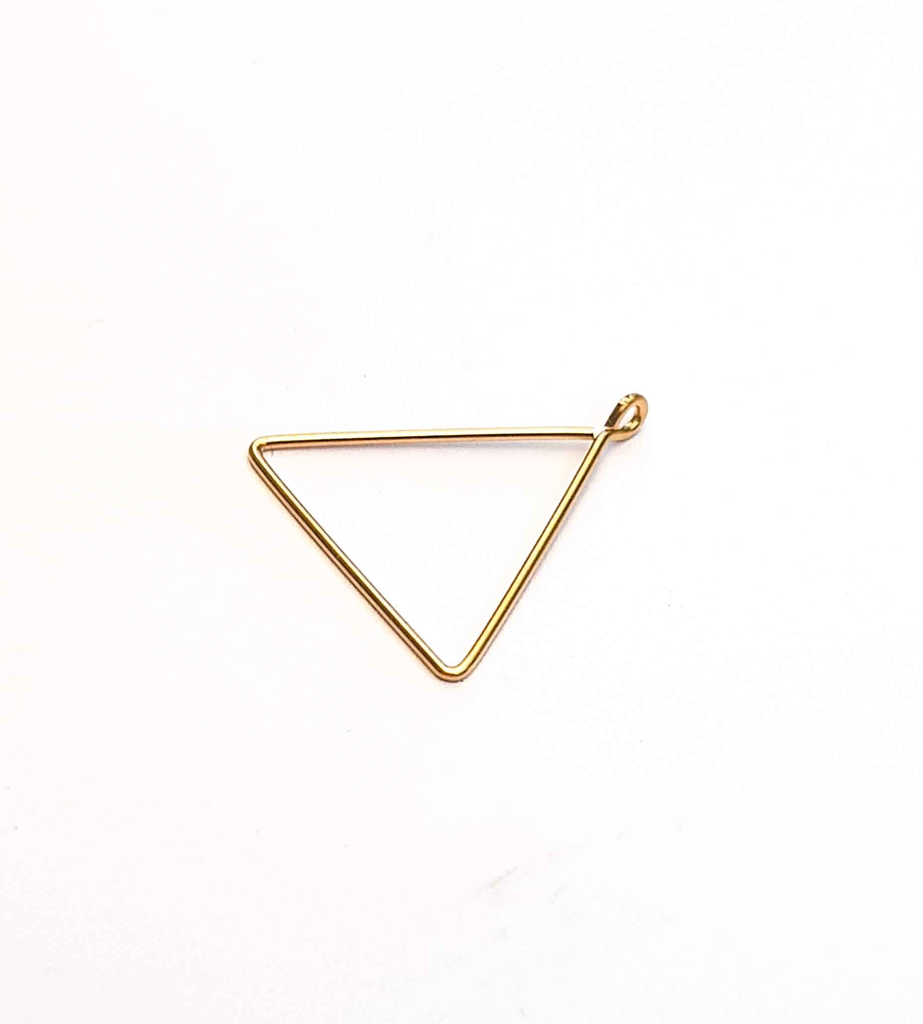 Handmade Triangle Charm - 14k Gold Filled - Sterling Silver - Necklace ...