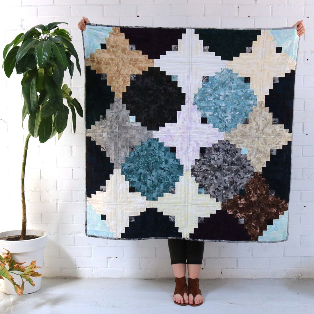 Handmade Patchwork Quilt, Jewel Tones Housewarming Gift - Etsy