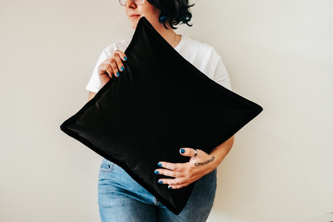 Black Gothic Velvet Cushion Cover - Etsy