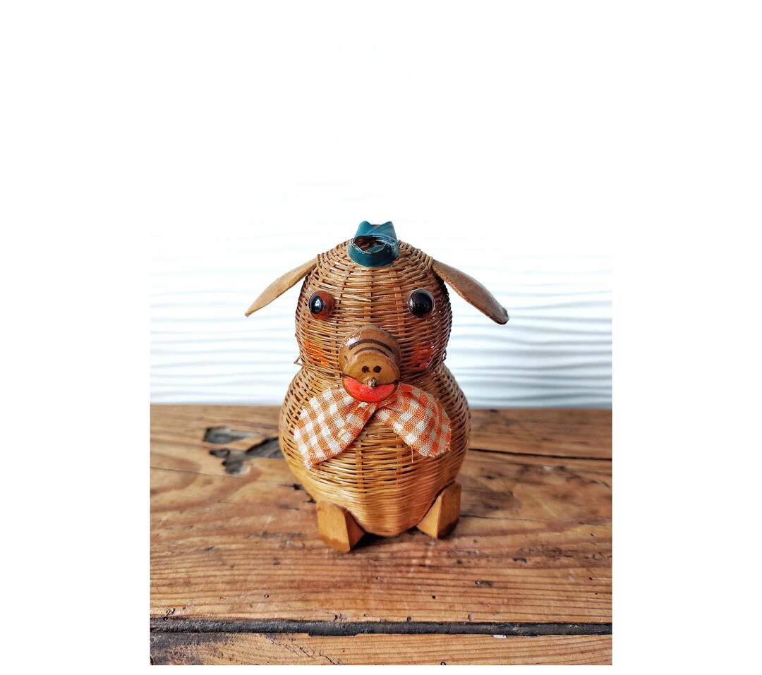 Miniature Rattan Pig Box - Etsy
