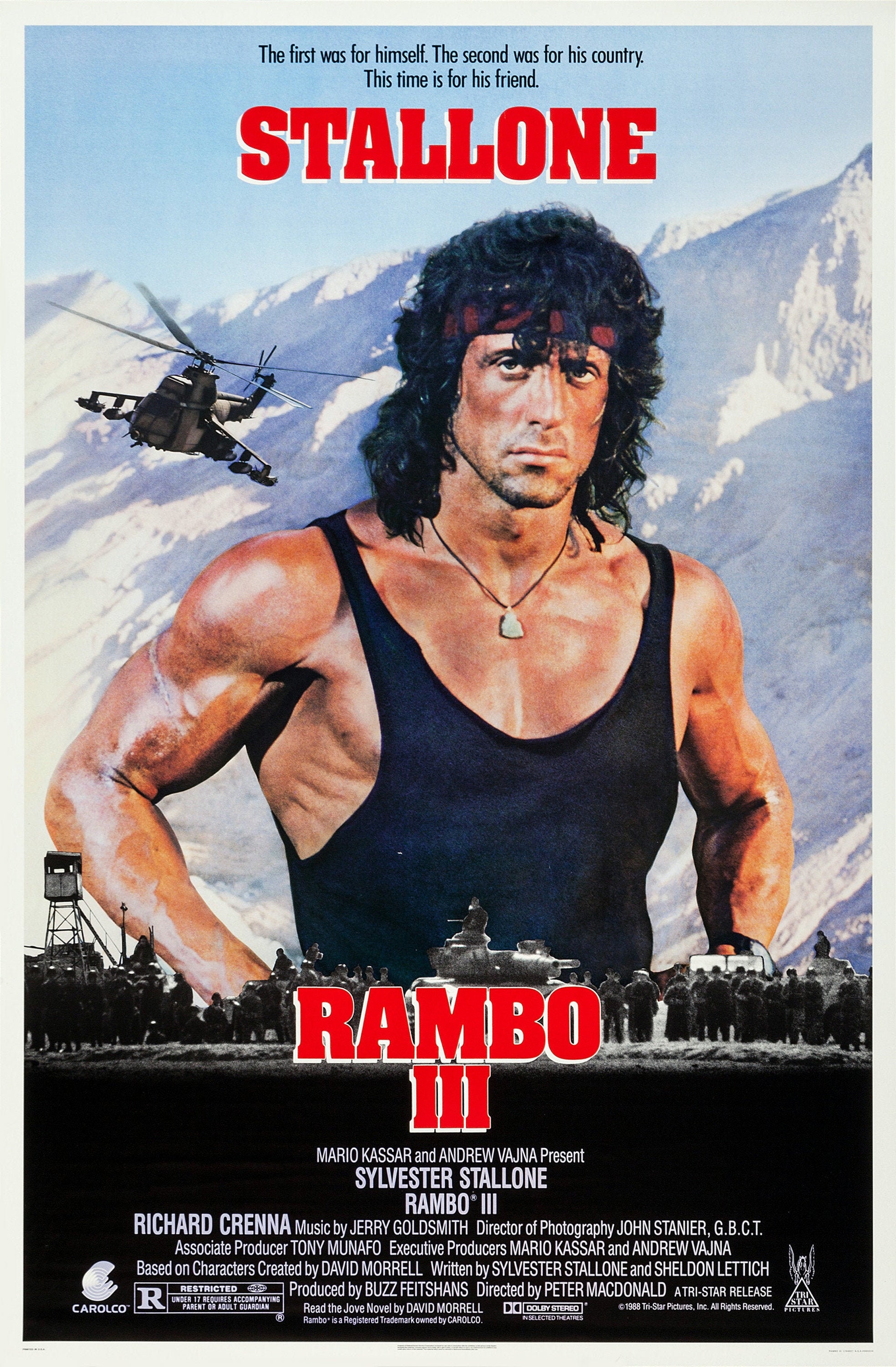 Rambo III 1988 Movie Poster Original Single-Sided Unused | Etsy