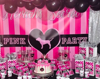Pink Bling Backdrop for Baby Shower Sweet 16 Birthday Prom | Etsy