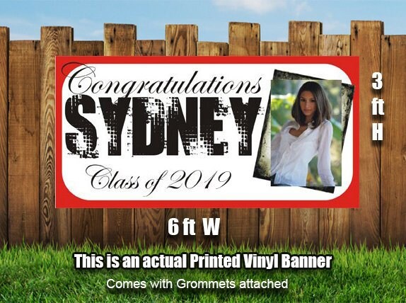 Graduation Photo Banner Personalized Graduation Banner - Etsy