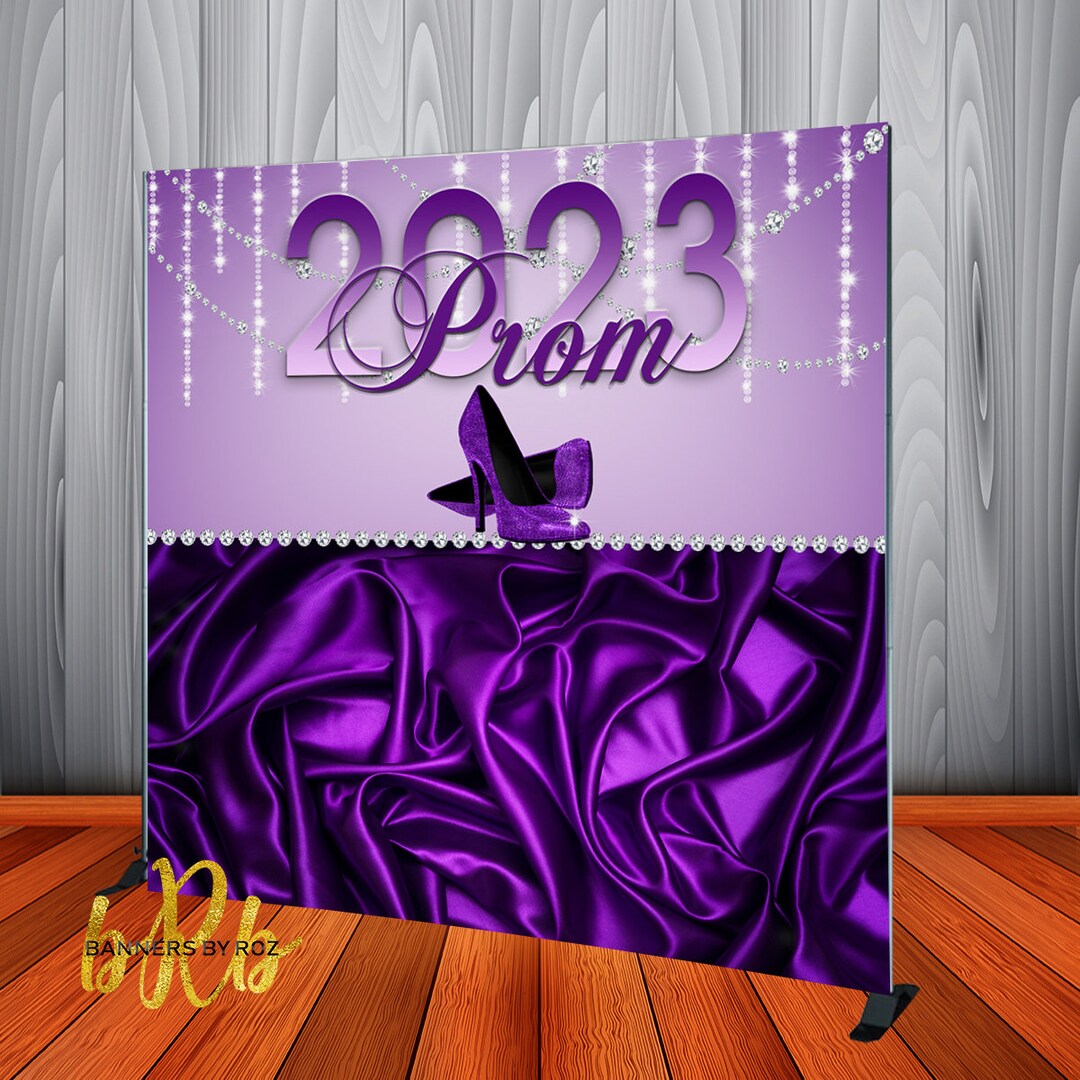 Prom Night Backdrop Purple Bling Backdrop Step and Repeat Banner for ...