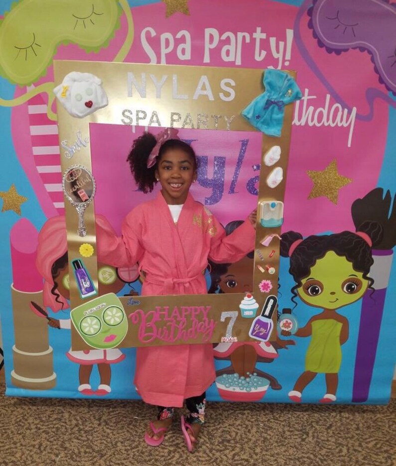 Spa Party Birthday Party Backdrop Personalized Spa Party - Etsy