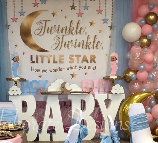 Twinkle Twinkle Little Star Backdrop Personalized for Gender | Etsy