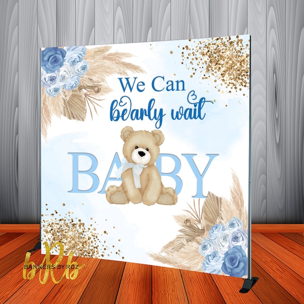 We Can Bearly Wait Backdrop - Etsy