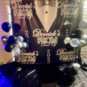 Prom Send off Tuxedo Backdrop - Step and Repeat Backdrop for Prom or ...