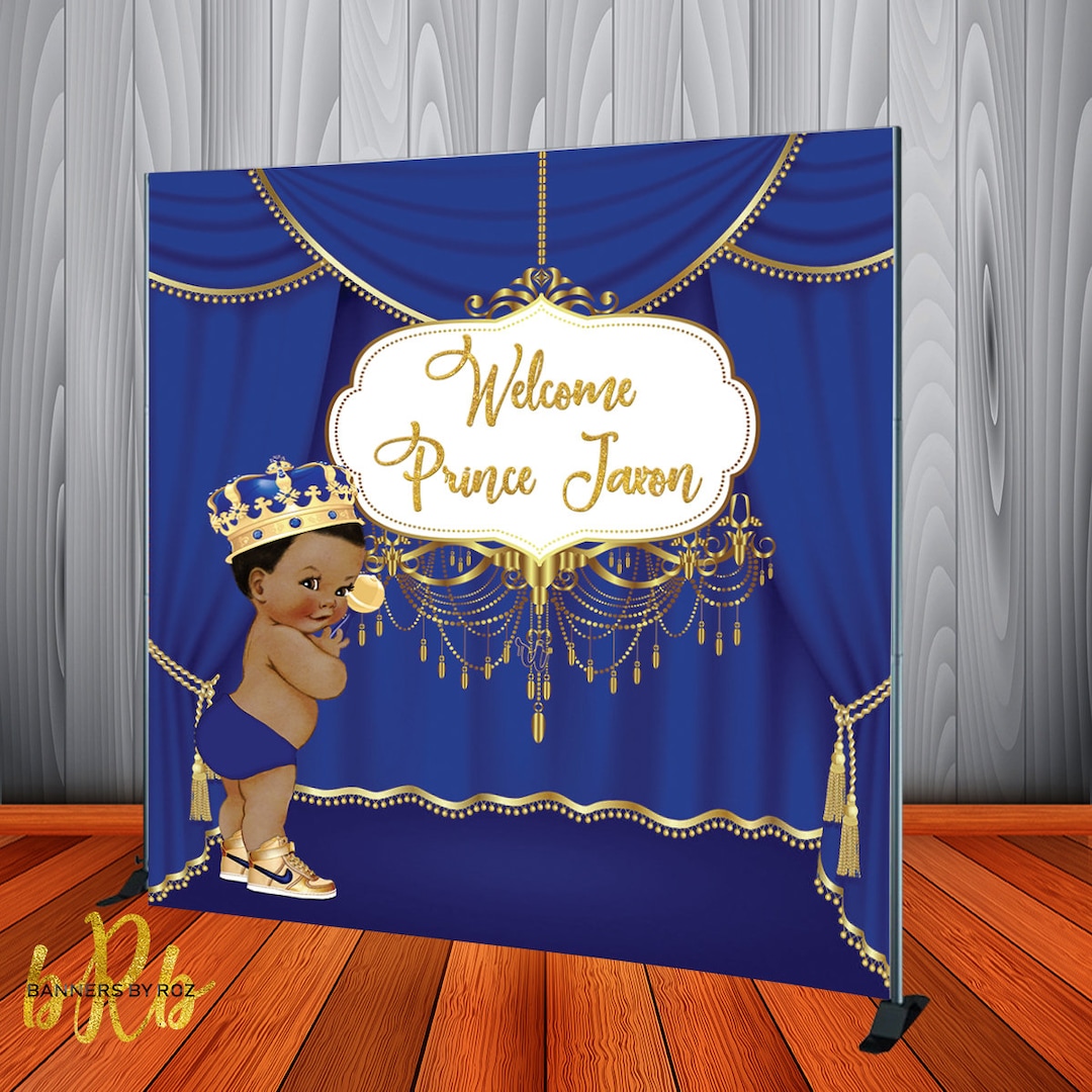 Royal Baby Boy Prince Baby Shower Backdrop- Custom Royal Baby Boy ...