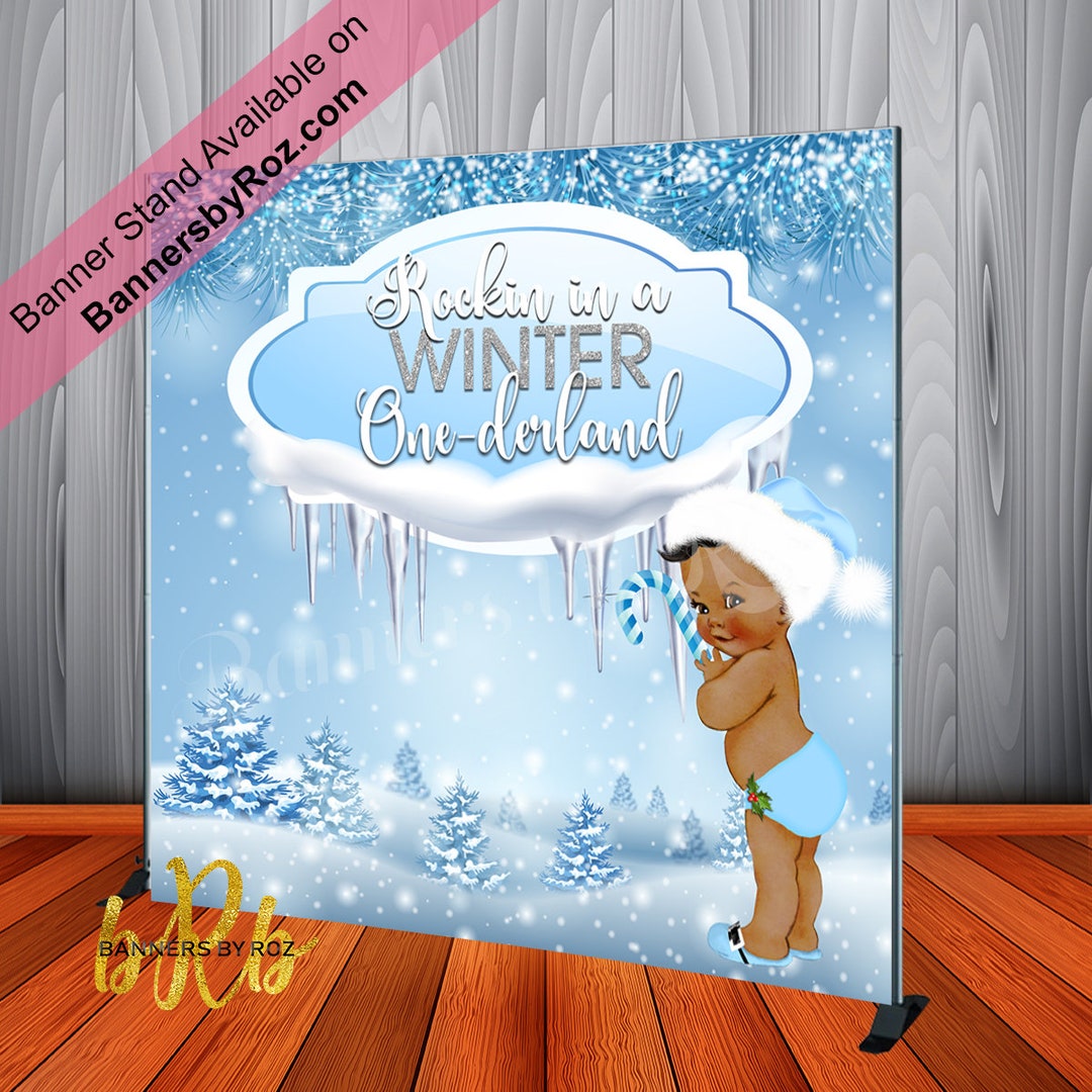 Winter One-derland Backdrop for 1st Birthdays or Winter Wonderland ...