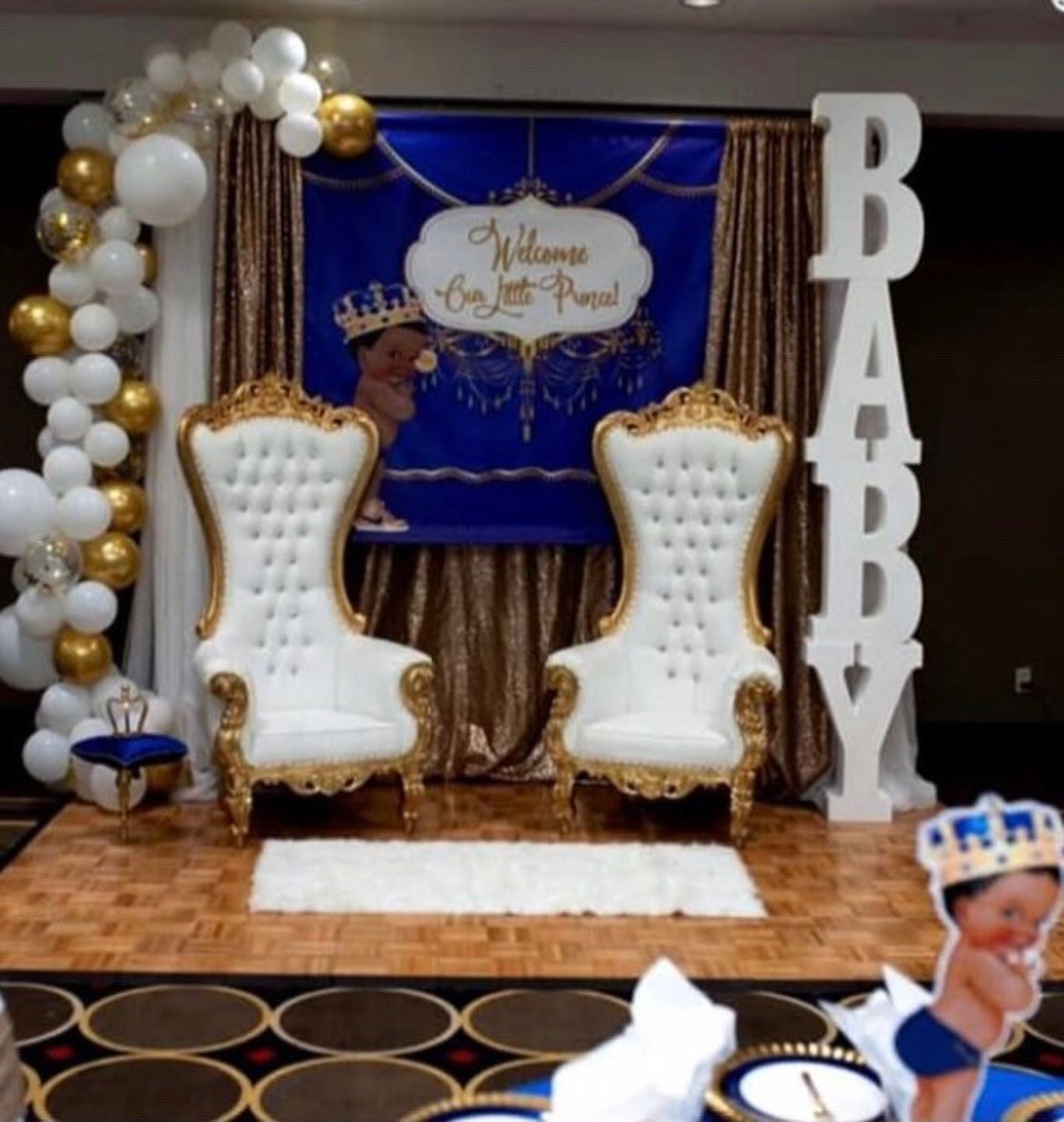 Royal Baby Boy Prince Baby Shower Backdrop Custom Royal Baby | Etsy