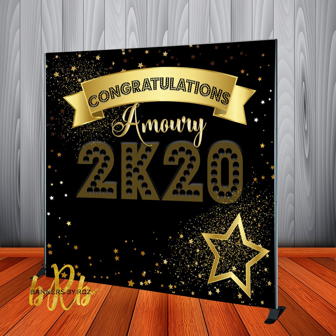 2024 Graduation Backdrop or Prom Send off Backdrop - All Star Step and ...