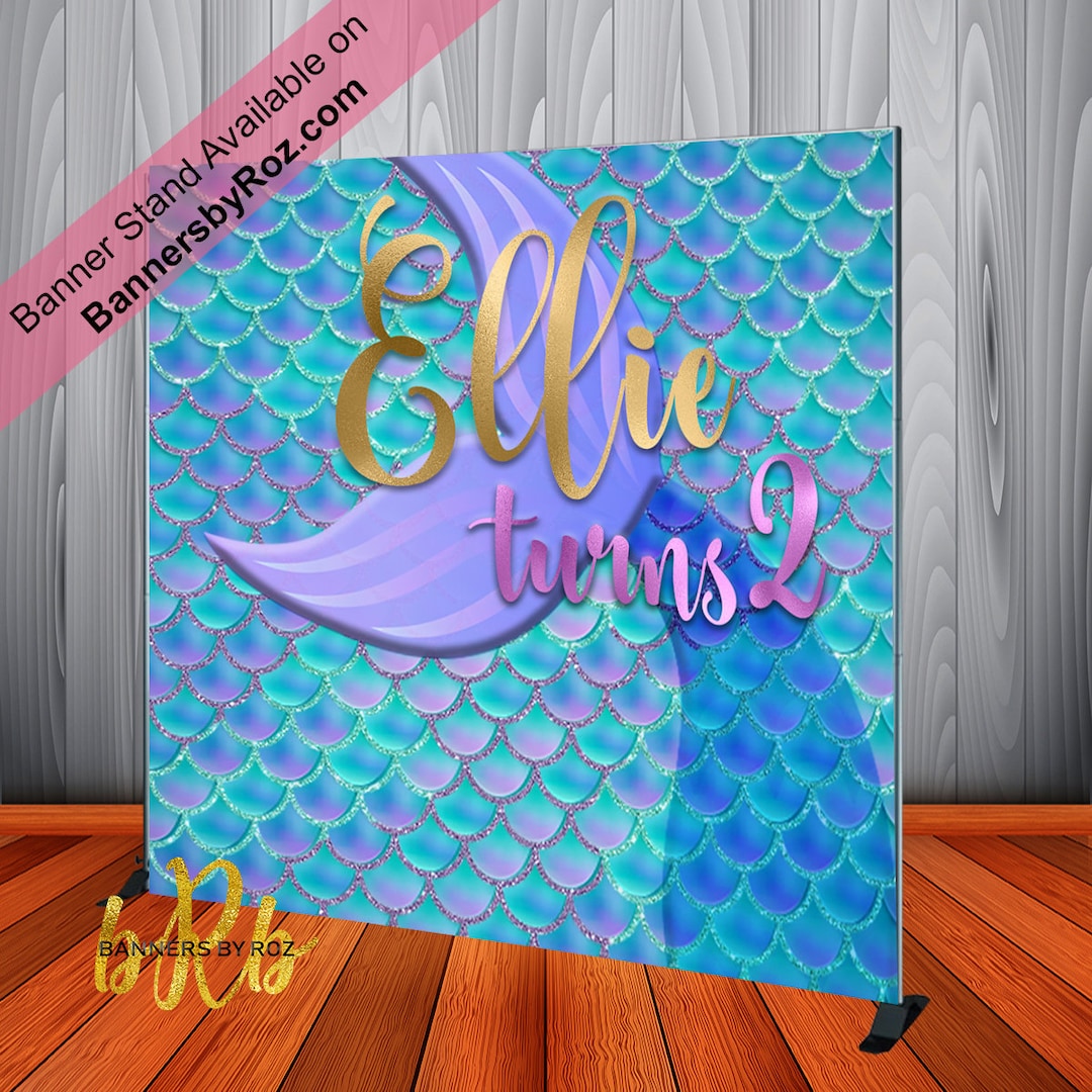 Mermaid Theme Backdrop for Birthday Party, Baby Shower - Etsy
