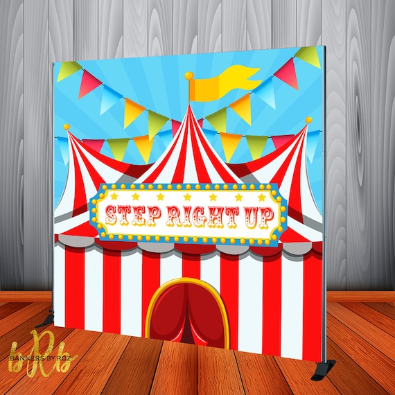 Circus Theme Party Backdrop Personalized Circus Carnival | Etsy