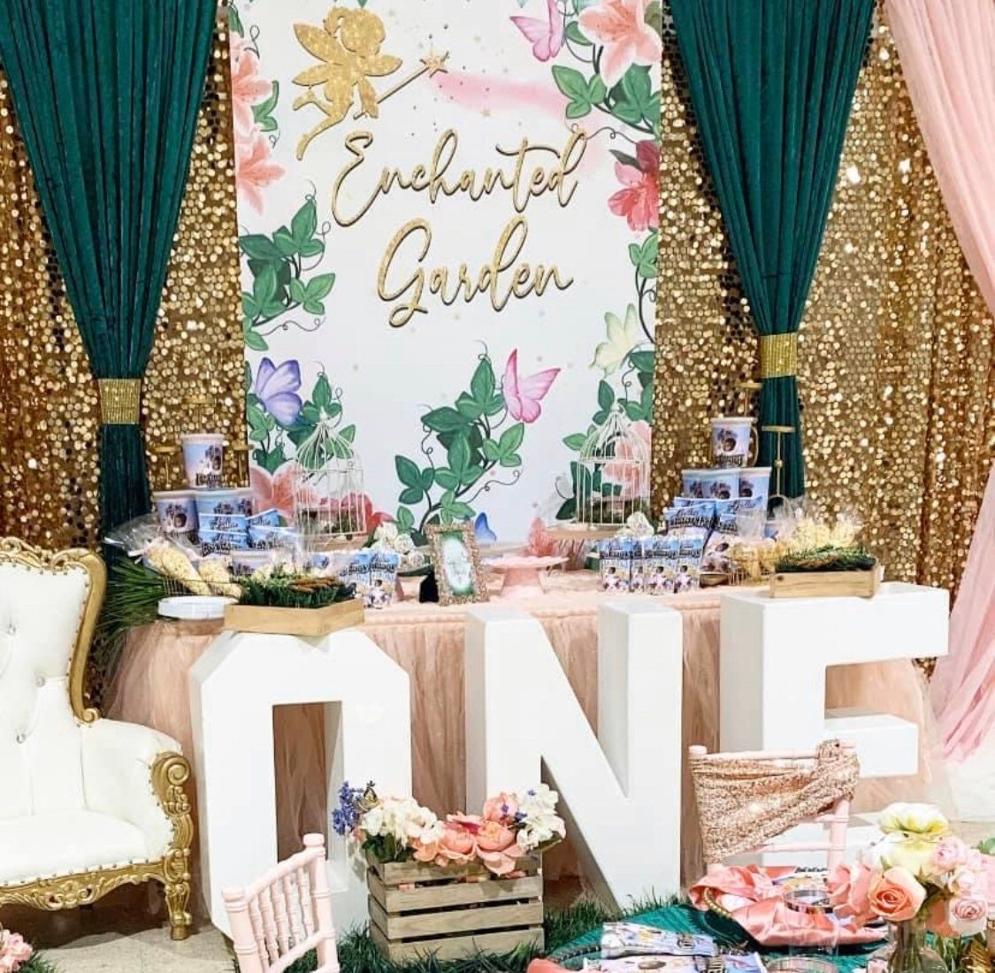 Enchanted Garden Fairy Party Backdrop Designed Printed & | Etsy