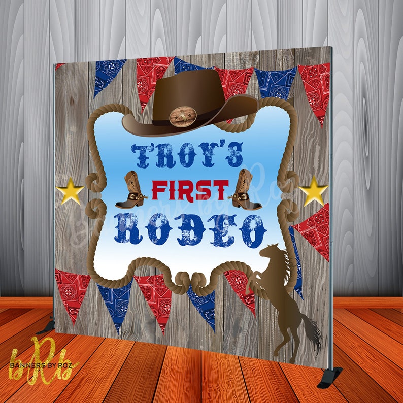Western Theme 1st Birthday Backdrop Banner Personalized - Etsy