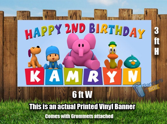 Party Supplies Party Décor Pocoyo birthday party banner etna.com.pe