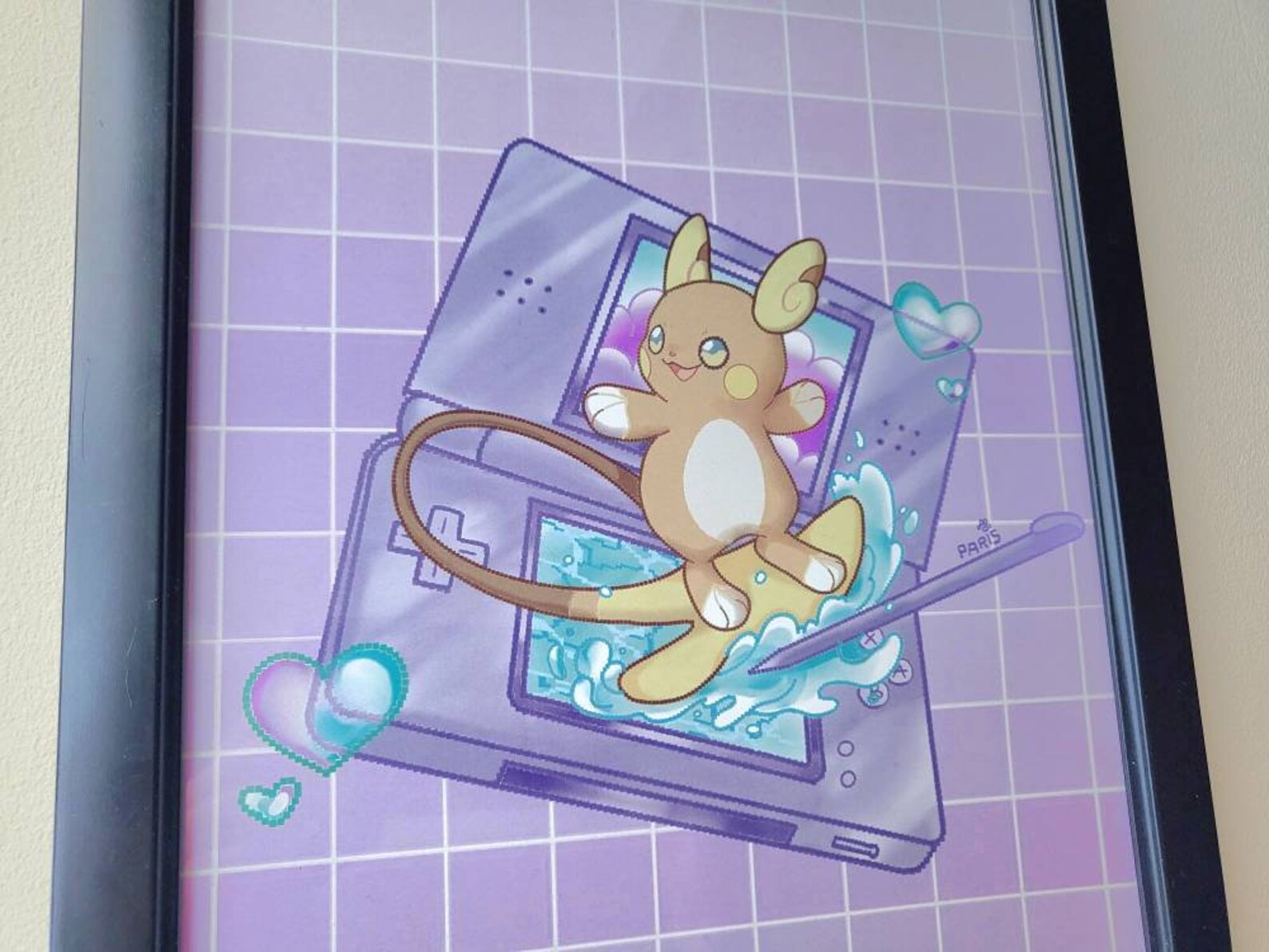 Original Fanart Alolan Raichu Art Print Pokemon Gamer Girl - Etsy