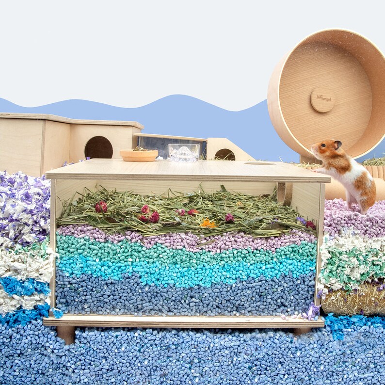 Tiny Fluffy Friend-niteangel-pastel Paper Pellets Bedding Hamster Mouse ...