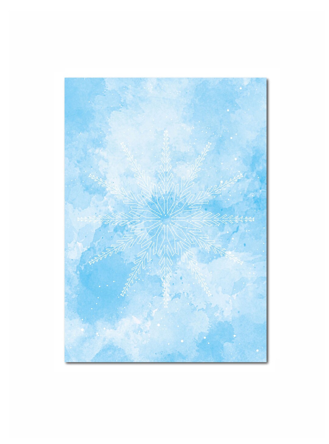 10 Christmas Cards in Set / Noble Motif Snowflakes / Back - Etsy