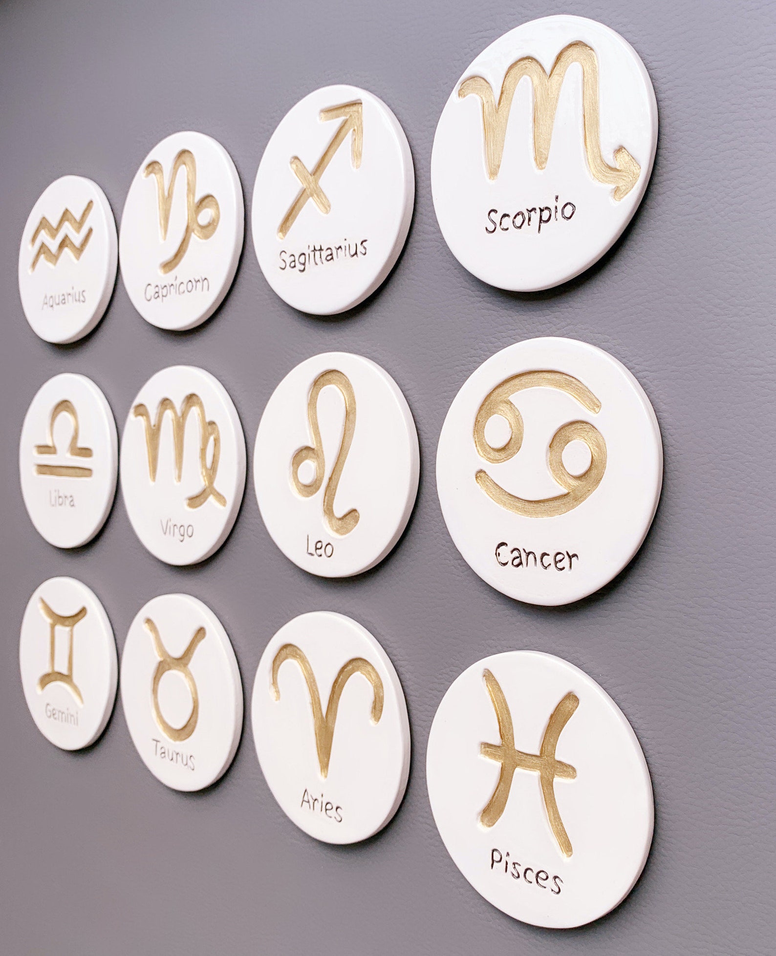 Ceramic Astrology Signs Coaster Set Non Slip Coasters for - Etsy
