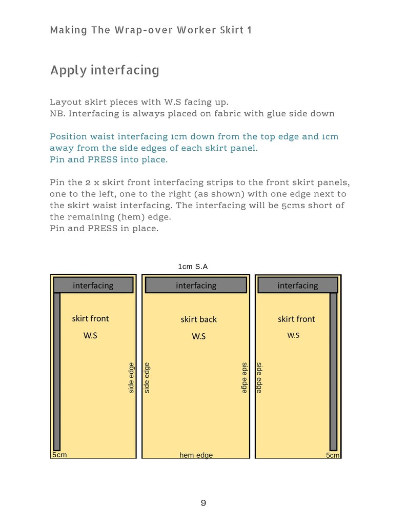 The Wrap-over Worker Skirt Sewing Pattern Workbook - Etsy UK