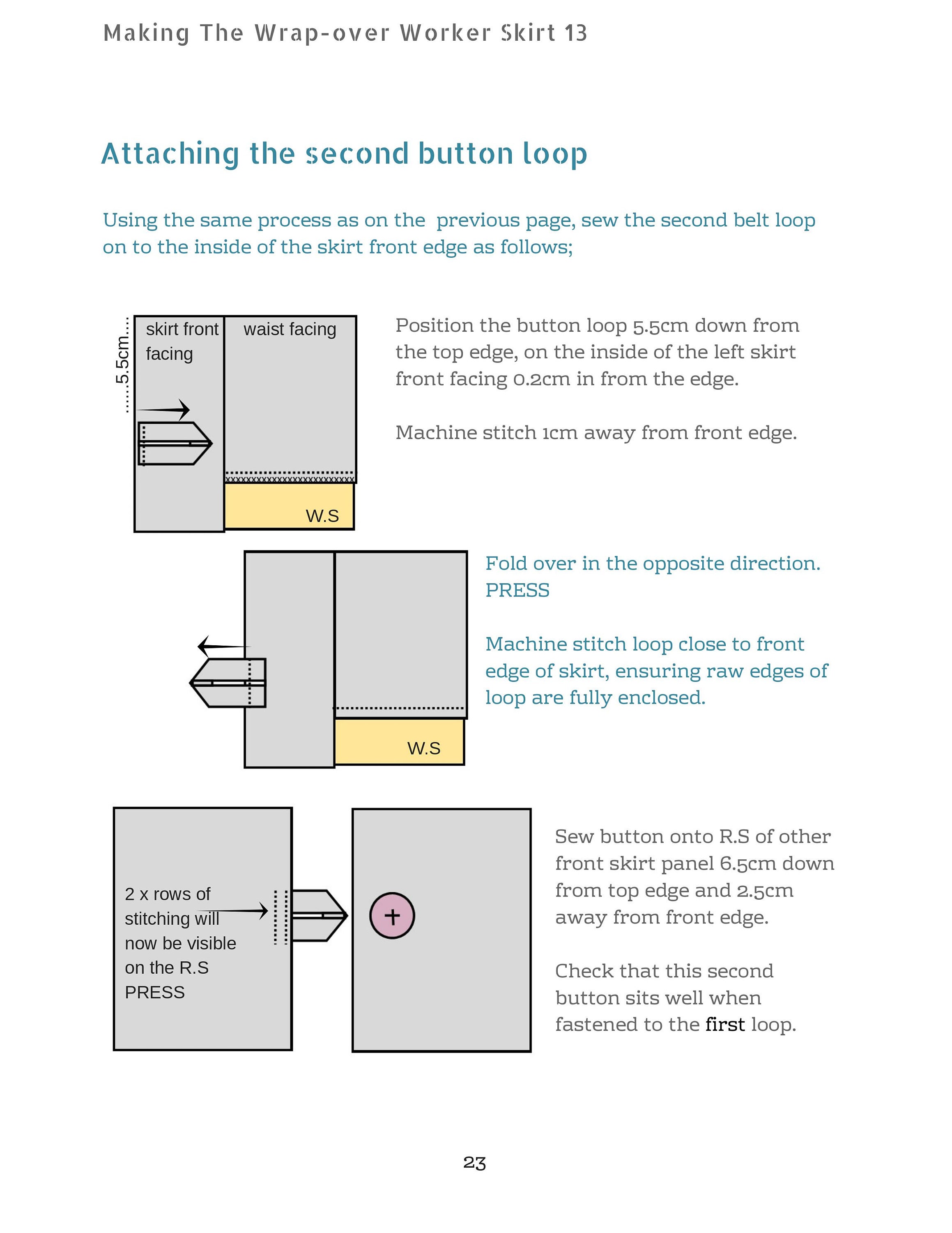 Pdf: the Wrap-over Worker Skirt Sewing Pattern Workbook - Etsy